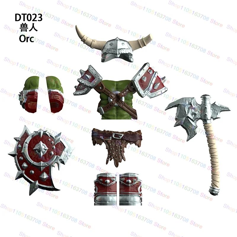 Конструктор мини-фигурка Орк Warcraft, Цвет: DT023