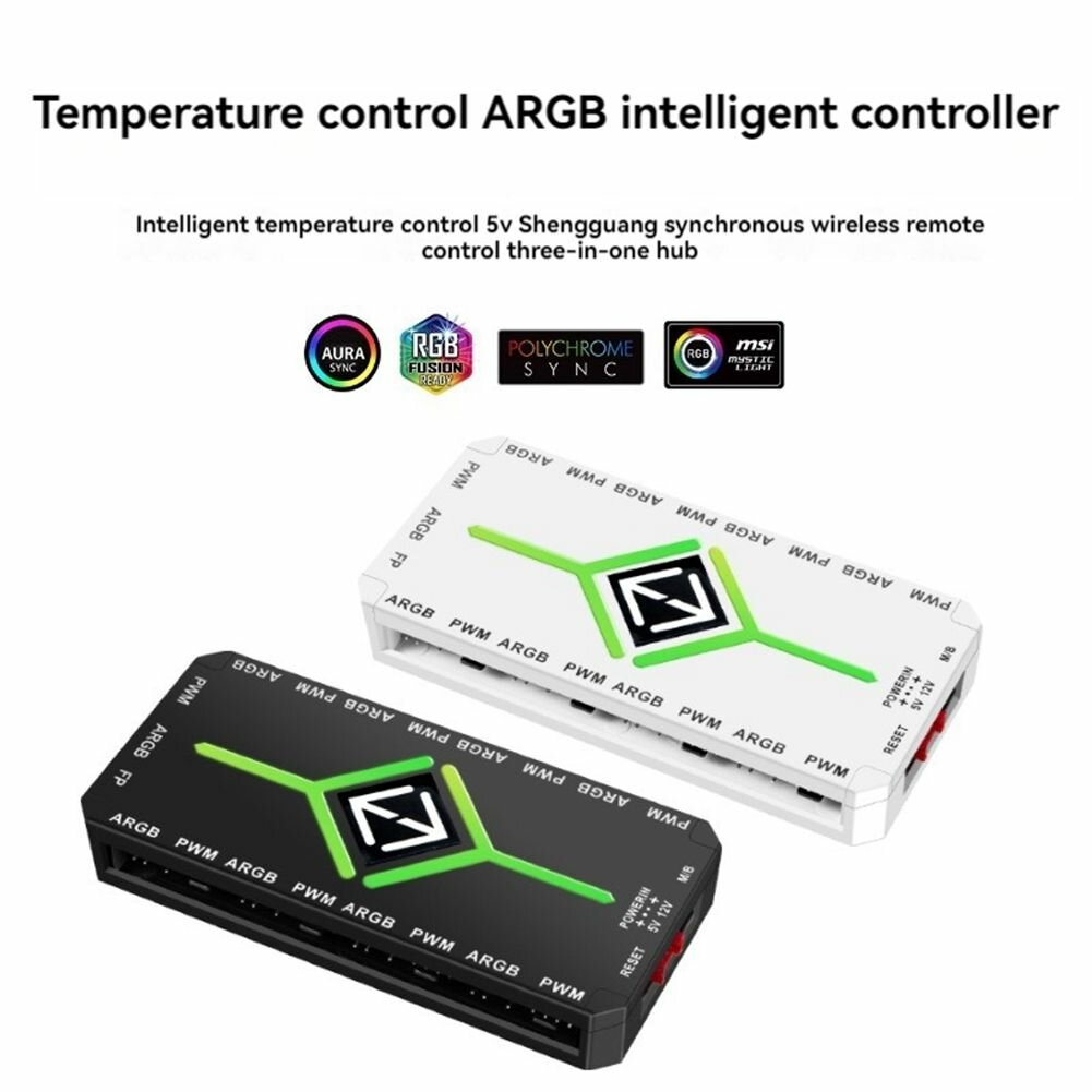 5 В 3-контактный ARGB-контроллер охлаждения 4 PWM Fan Hub