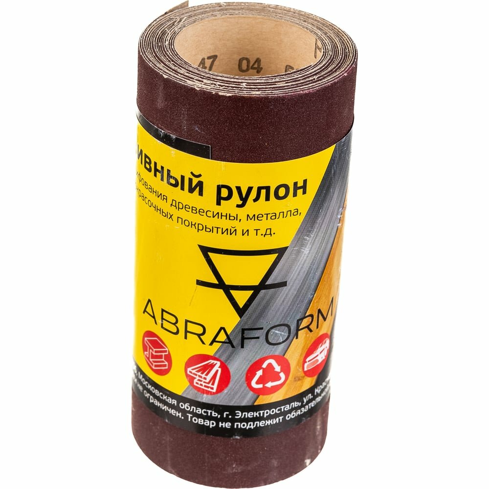 Рулон абразивный БУМ (115х2500 мм; P280) ABRAFORM afr115-2500-280