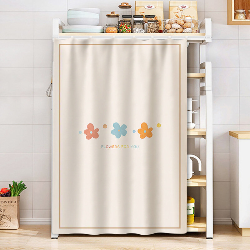 Стеллаж для хранения, полка, штанга для штор, пылезащитная штанга для штор, раздвижная направляющая для ткани, шкаф для хранения в кухне, скрытая штора, магическая лента