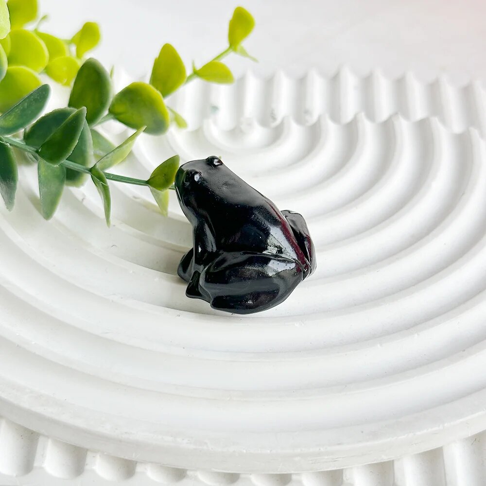 1 шт, резная ручная работа, статуя лягушки из натурального хрусталя, Рейки, изысканный драгоценный камень, фигурка животного ручной работы для домашнего декора