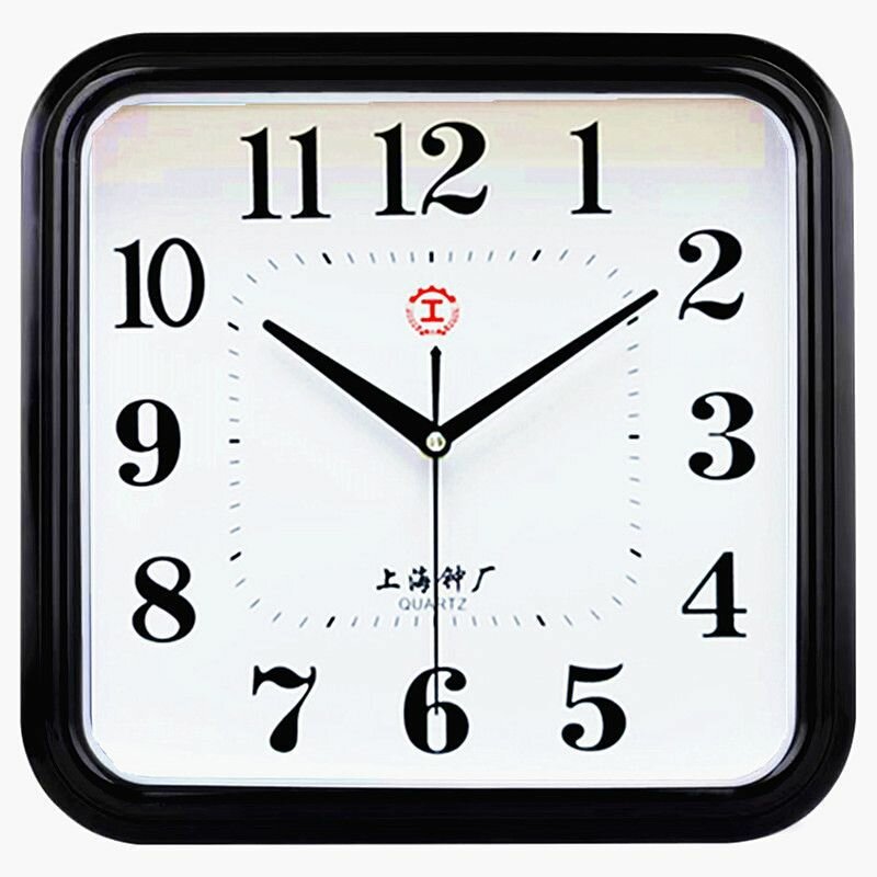 Шанхайские бесшумные кварцевые настенные часы для гостиной и спальни, современные простые настенные часы, домашние часы, часы для пожилых людей с большими цифрами
