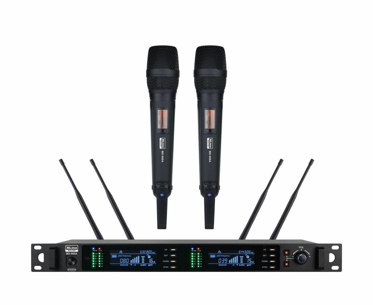 XLINE MD-968A(NEW) Радиосистема двухканальная c двумя ручными передатчиками