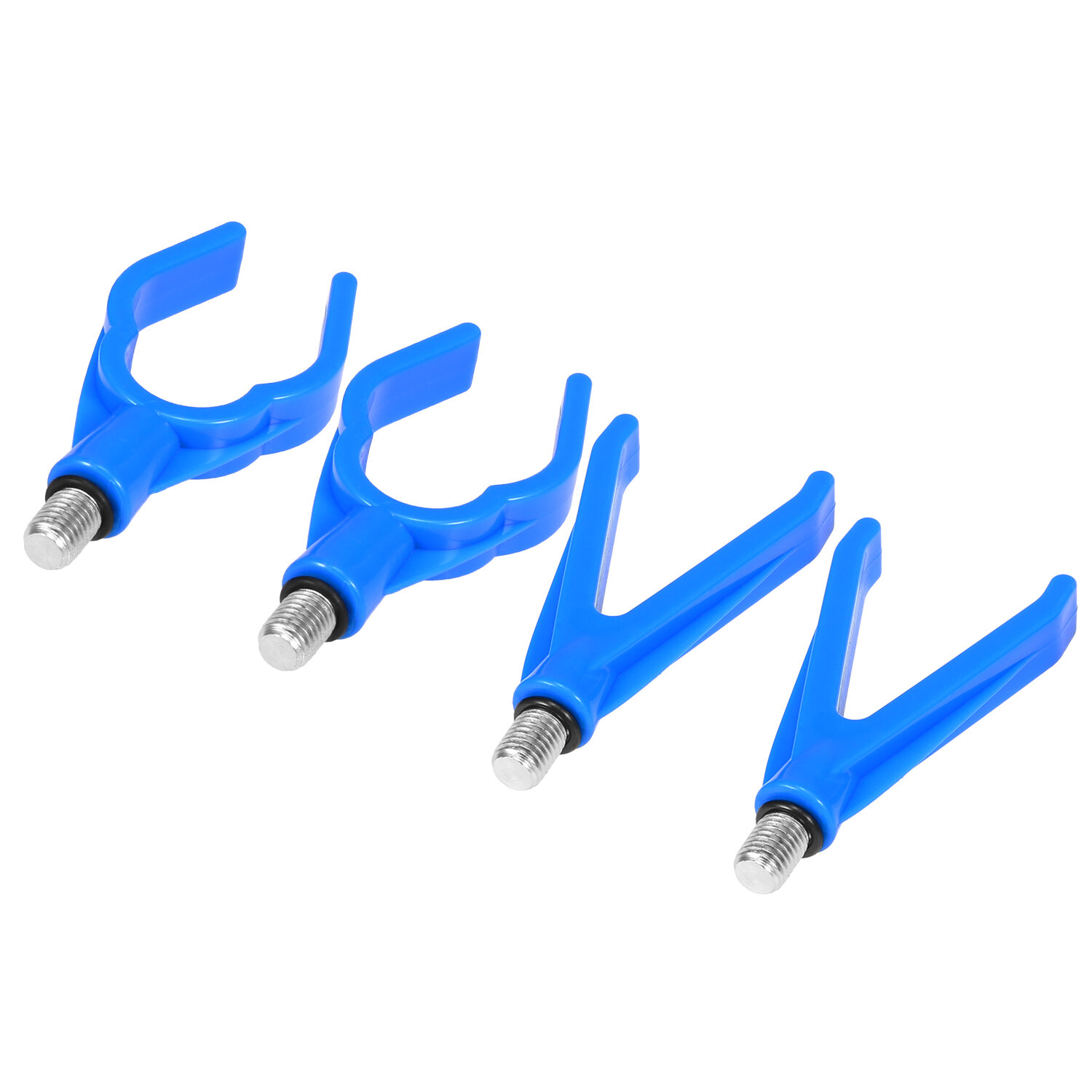 4PCS Рыбацкое держатель для удилища V-head, ручка для конца удилища, крепление для удилища, приспособление для ловли карпа, материал нейлон, цвет черный/синий, размер Style-1/Style-2/Style-3, максимальное открытие 32mm, винт M3/8 для стандартных палок и