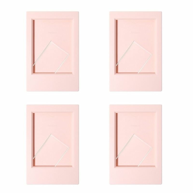 1 комплект из 4 простых 3-дюймовых фоторамок polaroid small photo frame-пудра вишневого цвета