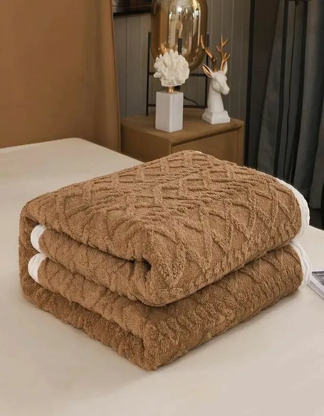 Плед 200х220, пушистый плед на диван, покрывало кровать