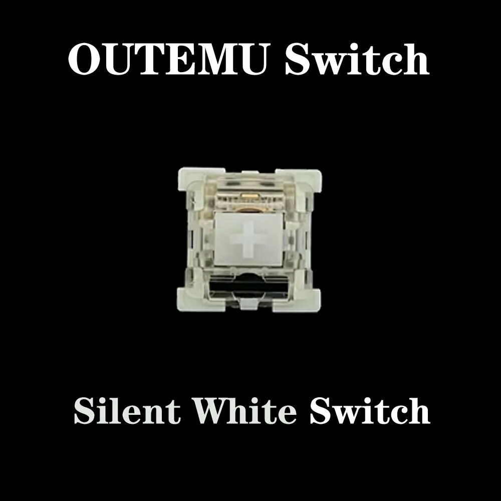 Игровая клавиатура Outemu Silent белый Переключатели свитчи для клавиатуры-100 шт, (Outemu White), белый