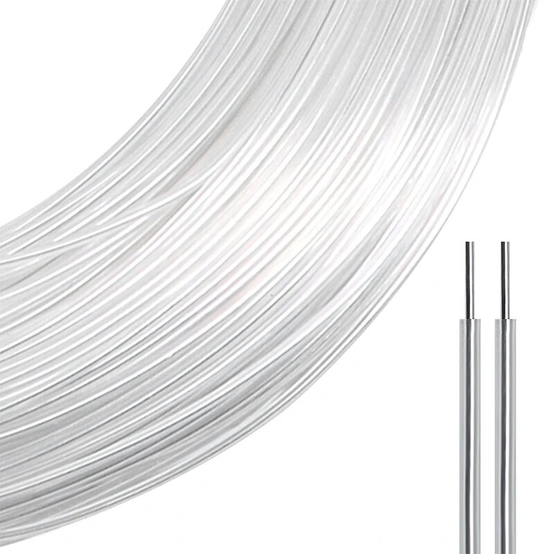 Одножильный посеребренный провод Hi-Fi OFC медный кабель 26AWG Sq0.12, Clear, 2 meters