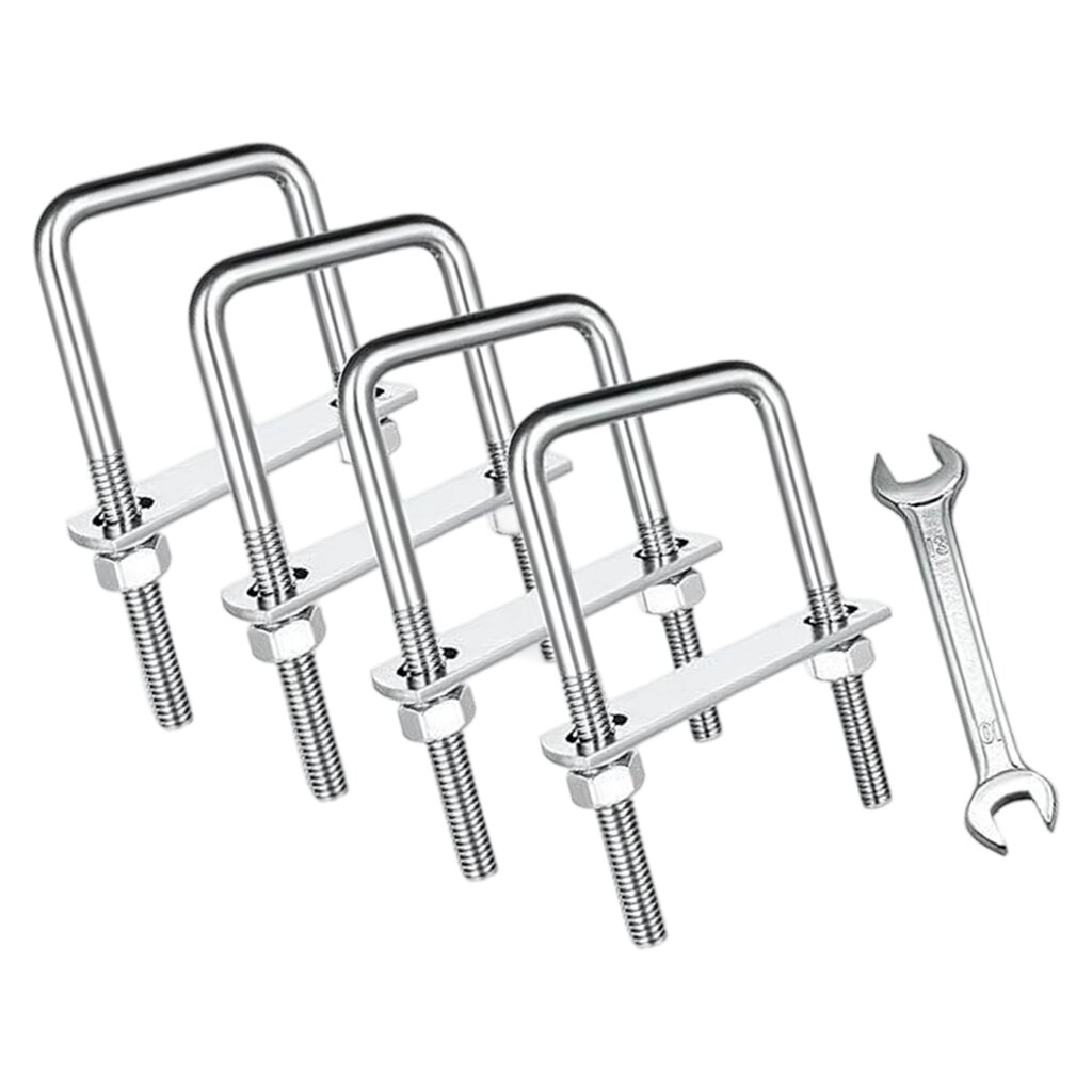 4 комплекта квадратных U-образных болтов M8