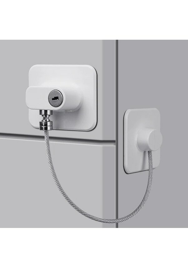 Детский замок безопасности для холодильника, оконного открывания, кабельный замок для двери Белый