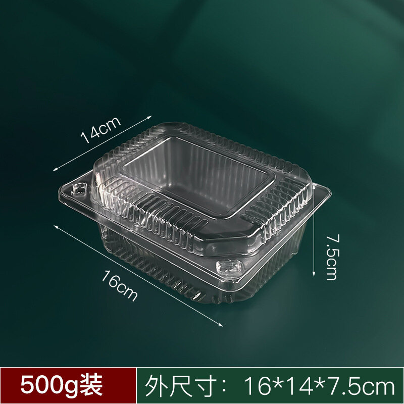 Упаковочная коробка для суши, утолщенная, одноразовая, прозрачная, средняя глубокая миска, торт, индейка, лапша, уличный ларек, длинная полоса, большая неглубокая