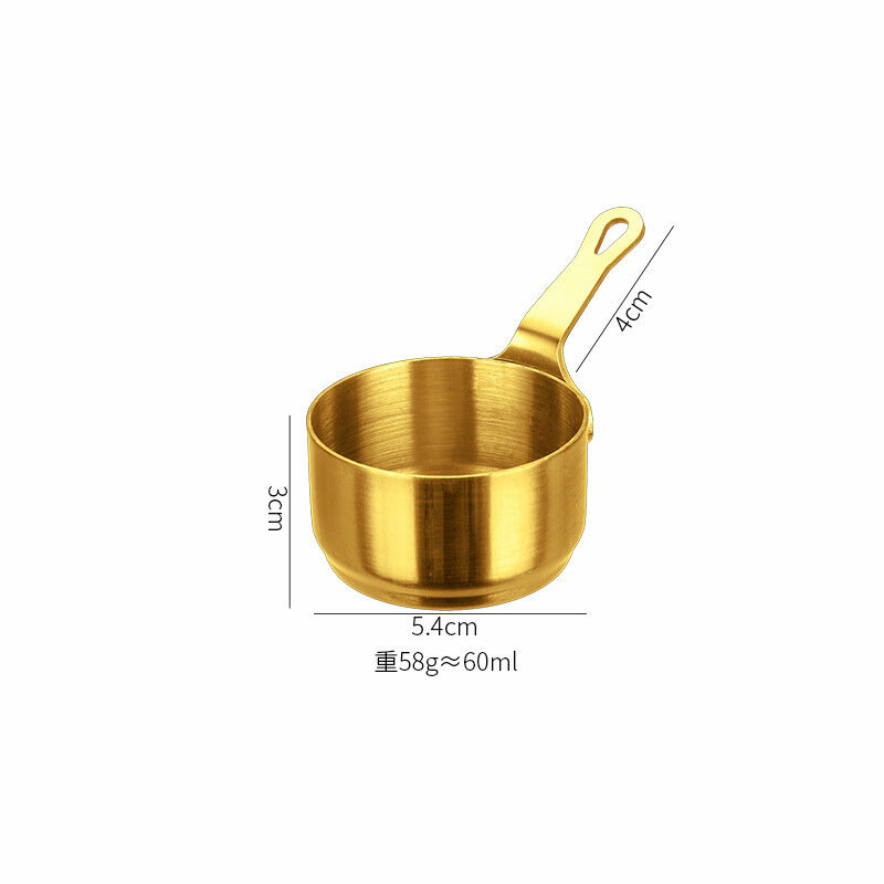 Маленькая чашка для соуса с ручкой, золотой цвет, оригинальный дизайн для подачи и диппинга