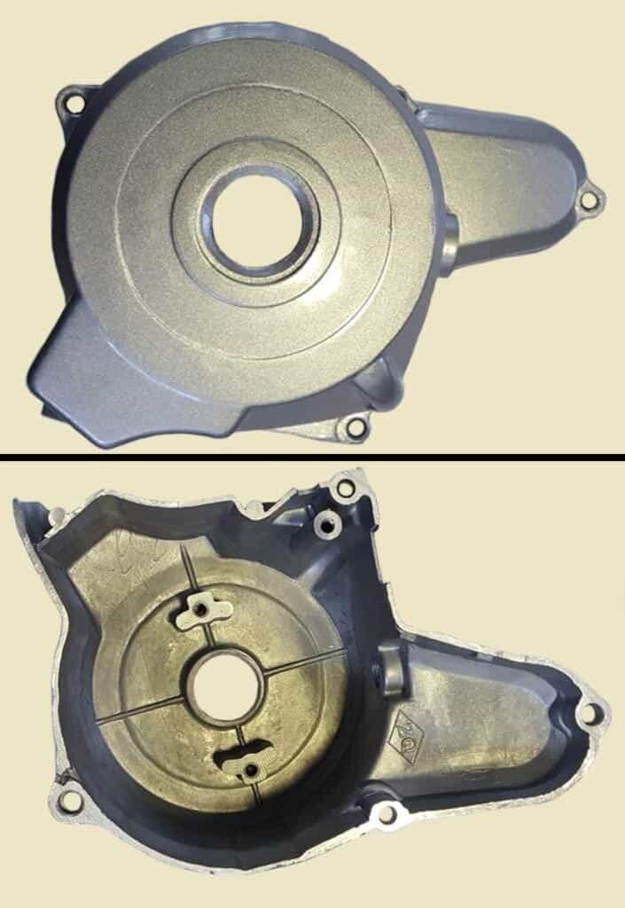 Крышка двигателя левая 139FMB, 147FMH, 152FMI; DELTA, ALPHA 70 (2кат.) круглое окно