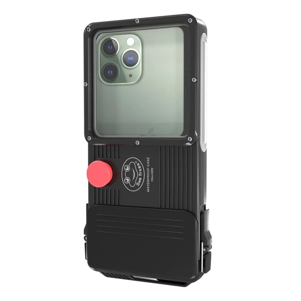 Аквабокс Sea Frog для смартфонов, водонепроницаемый чехол для подводной съемки, красный, черный, до 15 метров, размер до 165х78х9 мм