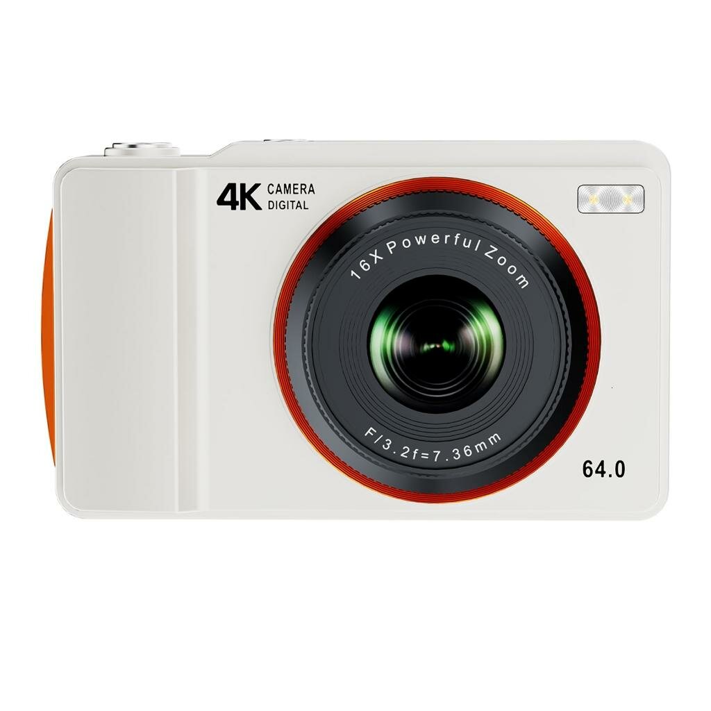 Цифровая камера 6400 Вт с 16-кратным зумом, Белый