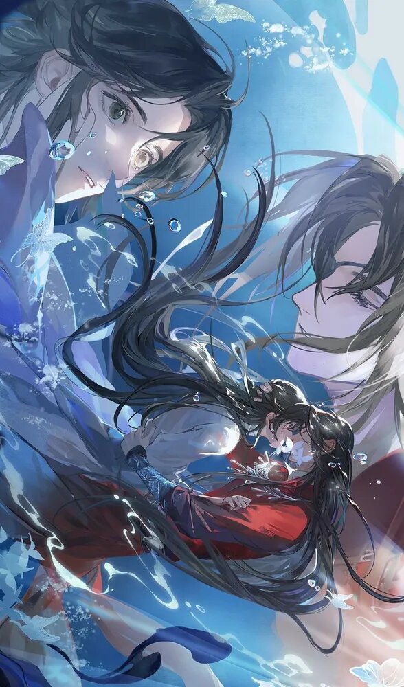 Алмазная Мозаика "Благословение Небожителей Аниме" 40X50 См Алмазная Вышивка / Картина Стразами Подарков / Украшения