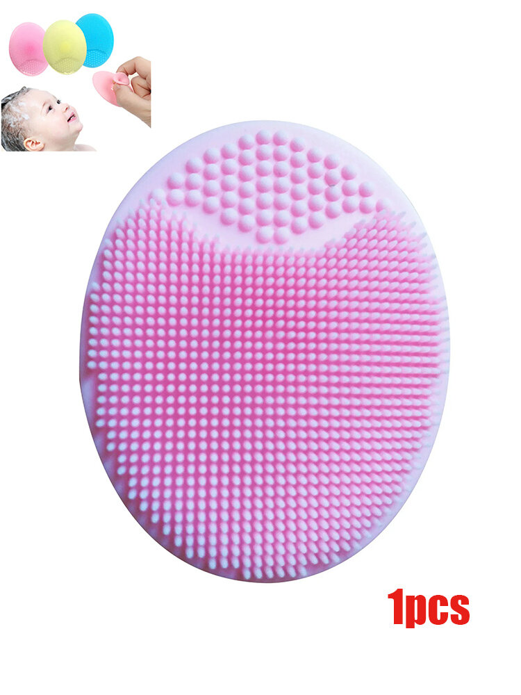 Мягкая силиконовая щеточка для очищения лица при купании младенца