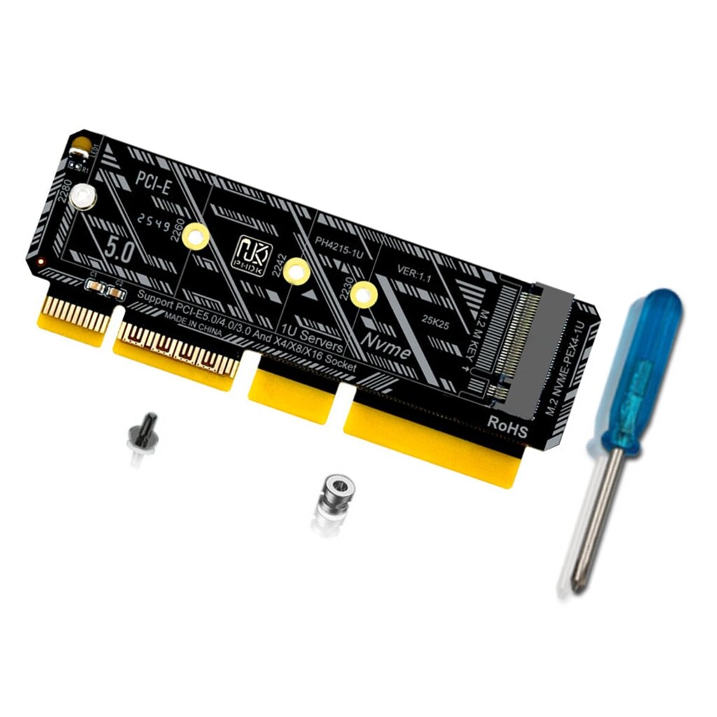 Адаптер NVME в PCIe 5.0 PH4215-1U для 1U серверов с эффективной передачей данных