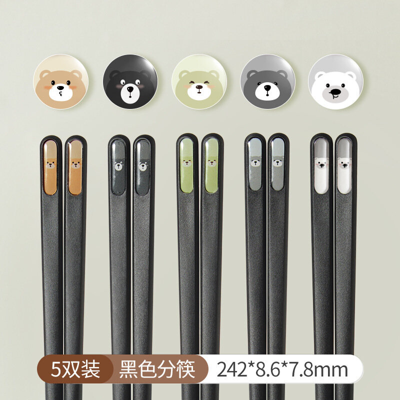 Картонные домашние высокотемпературные антибактериальные нескользящие устойчивые к плесени однолицевые палочки для еды, новые высококачественные палочки из сплава