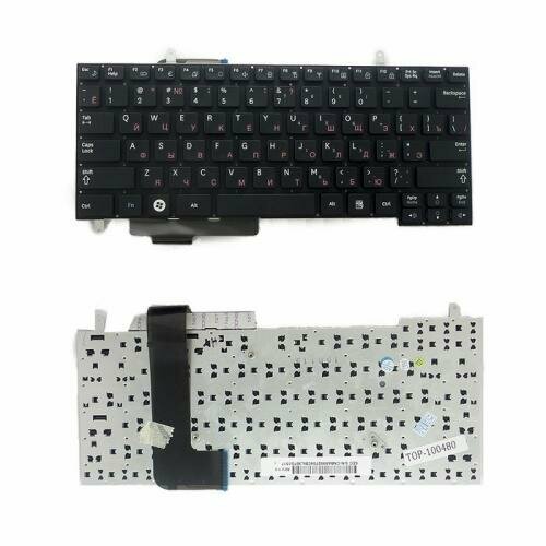 Клавиатура для ноутбука Samsung N210, N220, NP-N220 Плоский Enter. Черная, без рамки