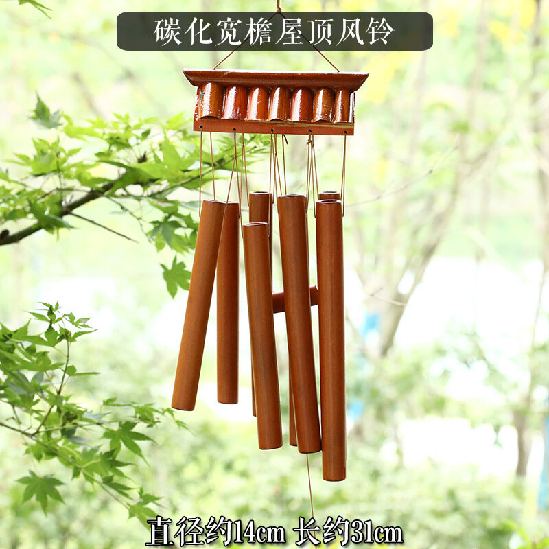 Креативный уникальный бамбуковый ветряной колокольчик, подвесное украшение, бамбуковый колокольчик, подарок фэн-шуй, бамбуковая трубка, ветряной колокольчик, китайский стиль, подвесное украшение