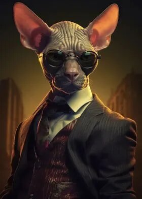 Алмазная Мозаика "сфинкс, Кот" 40*50 См, Безрамная, Идеальна Для Дома, Украшения, Подарков.