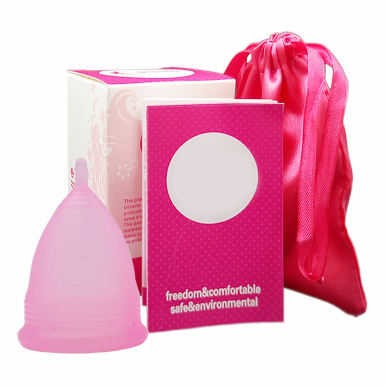 Менструальная чаша из 100% силикона, пригодная для плавания moon cup pink S