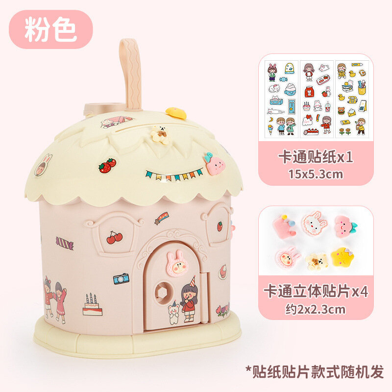 Модная милая копилка в виде домика, только впуск, без выхода, для мальчиков и девочек, креативная копилка в виде ракеты или автобуса.