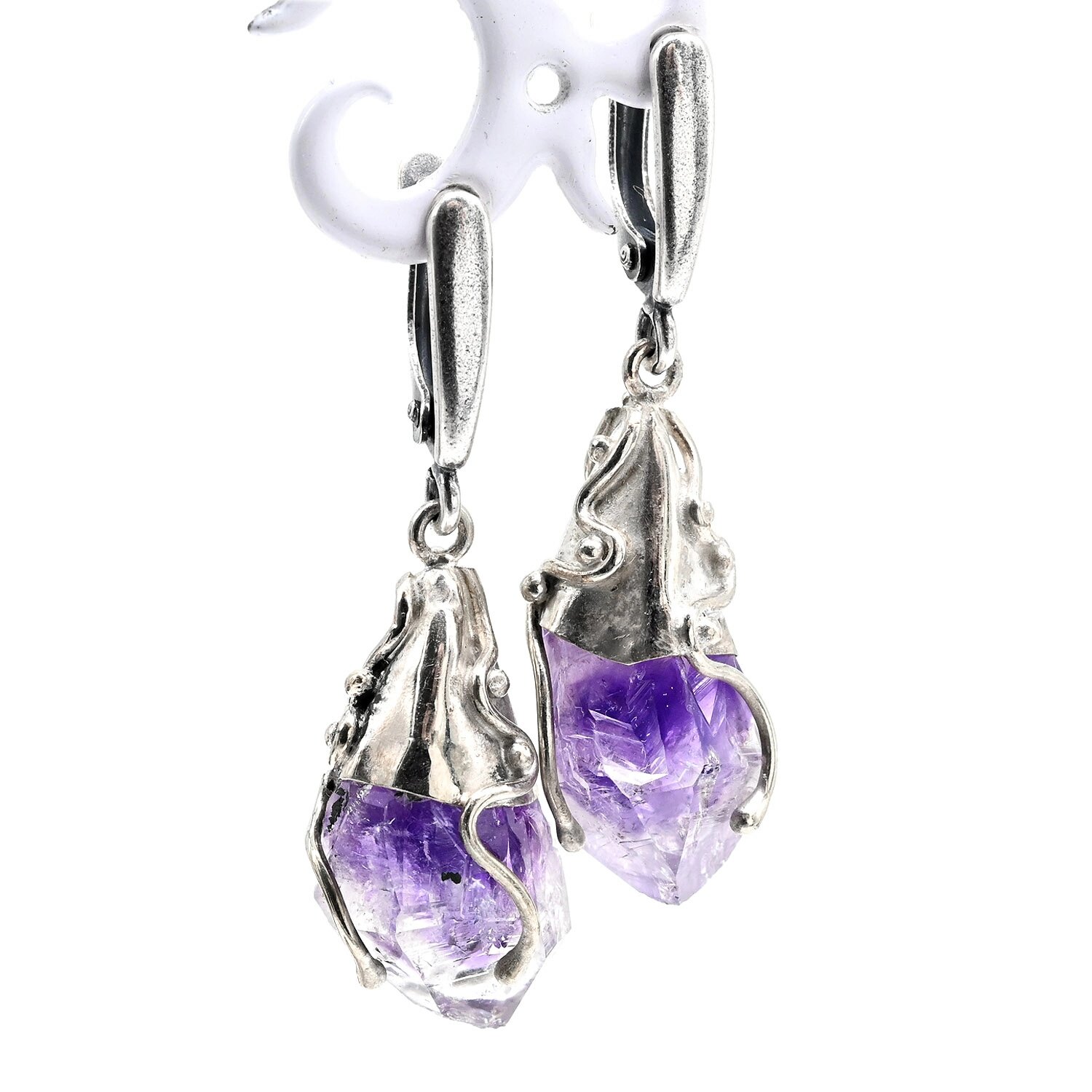 Серьги, аметист