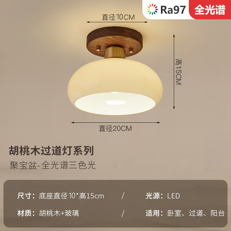 Светильник для коридора, светильник для прохода, светильник в стиле роскошного ореха и латуни, китайский стиль, потолочный светильник, ретро стиль ваби-саби, светильник для прихожей, коридора, балкона