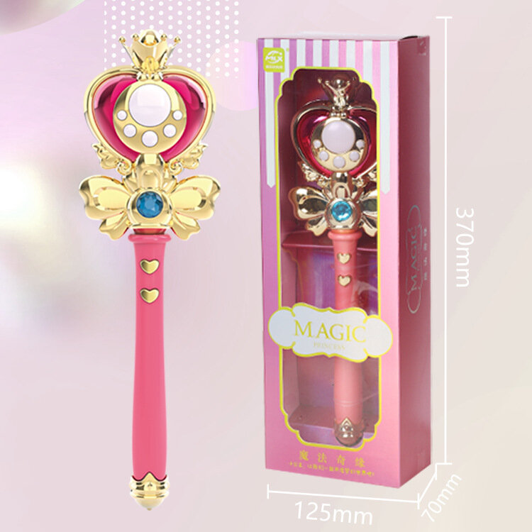 Волшебная палочка с подсветкой и музыкой «Звездное небо», светящаяся волшебная палочка «Лед и снег», электрический светящийся скипетр, игрушка для девочек и детей.