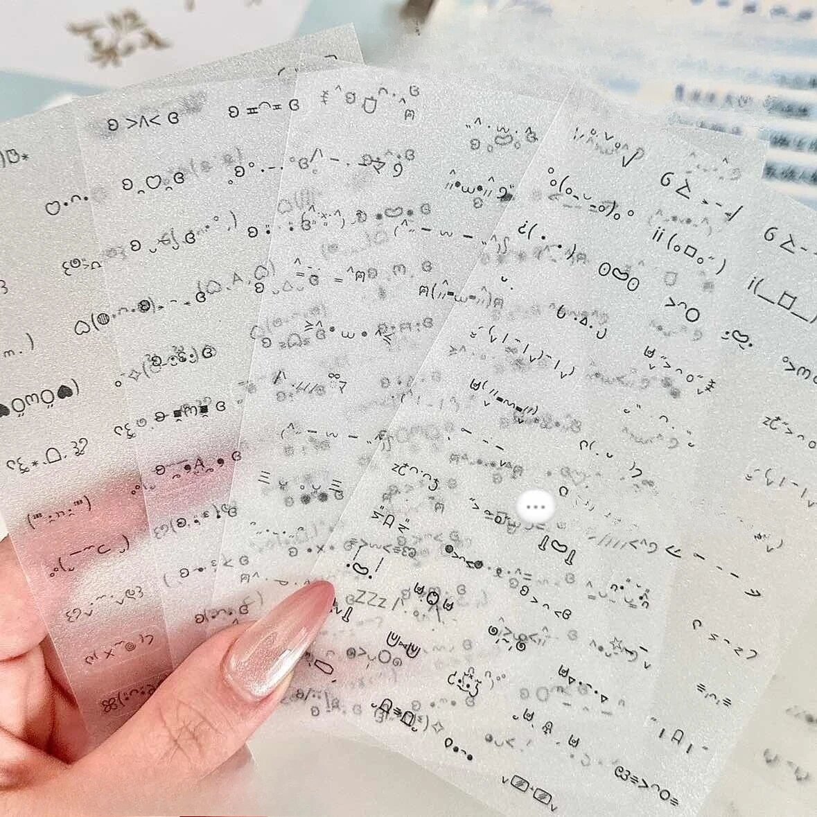 10 шт. блестящих стикеров с эмоциями, прозрачные декоративные наклейки для скрапбукинга, милые наклейки для дневника, канцелярские товары