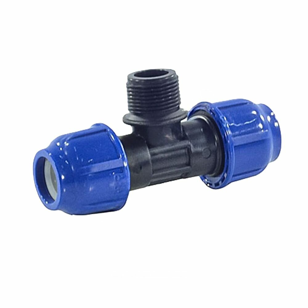 Тройник компрессионный ПЭ Дн 32х1"х32 НР Ру16 RTP (РосТурПласт) 14609