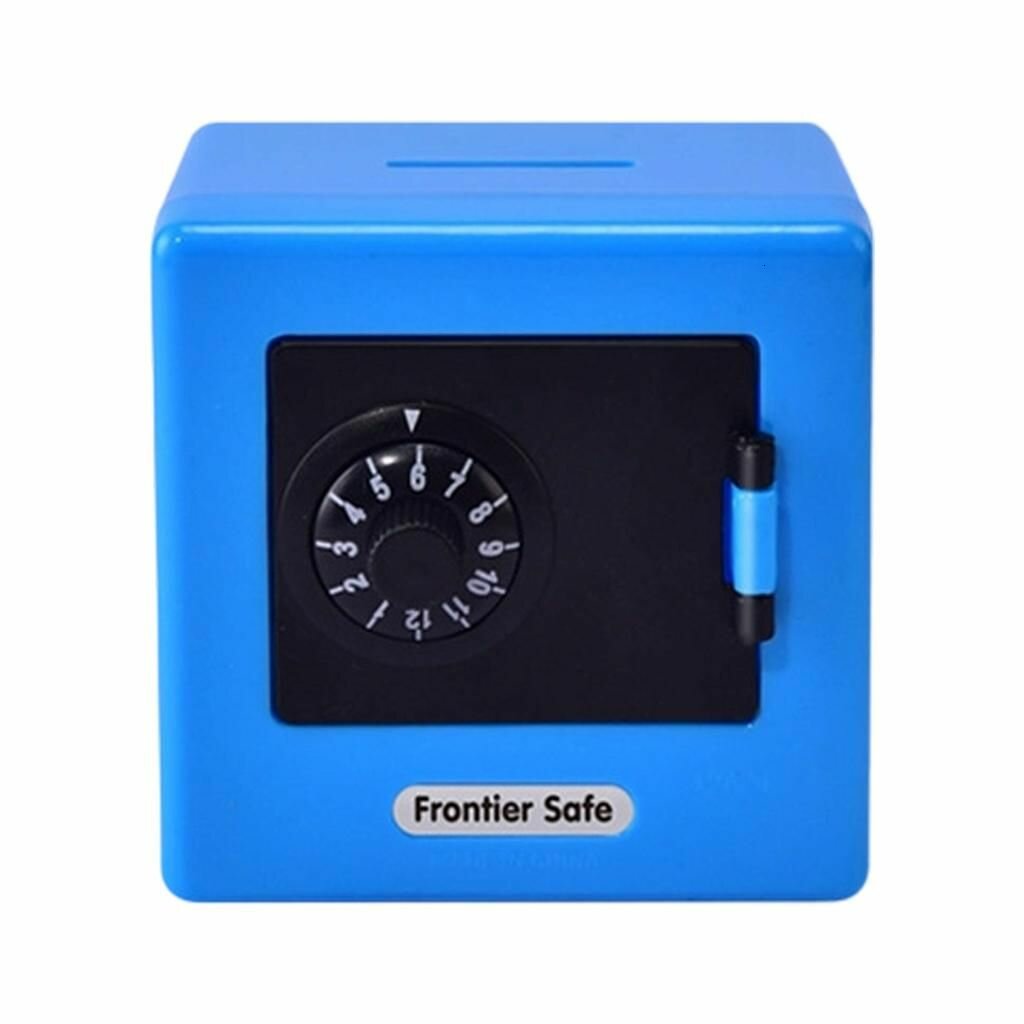 Мини-копилка для детей, мальчиков и девочек, сейф для монет с защитой паролем, подарок, Синий