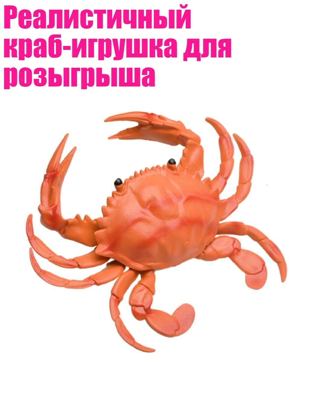 Реалистичный краб-игрушка для розыгрыша, Большой краб