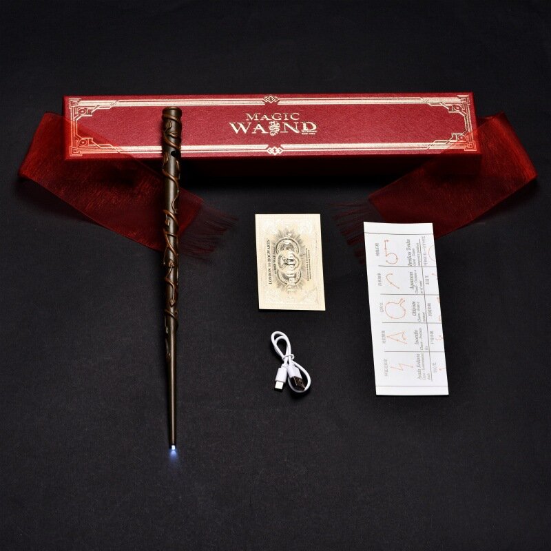 Волшебная палочка Гарри Поттера, перезаряжаемая светящаяся палочка Гарри Поттера, волшебная палочка Гермионы, Хэллоуин COS скипетр