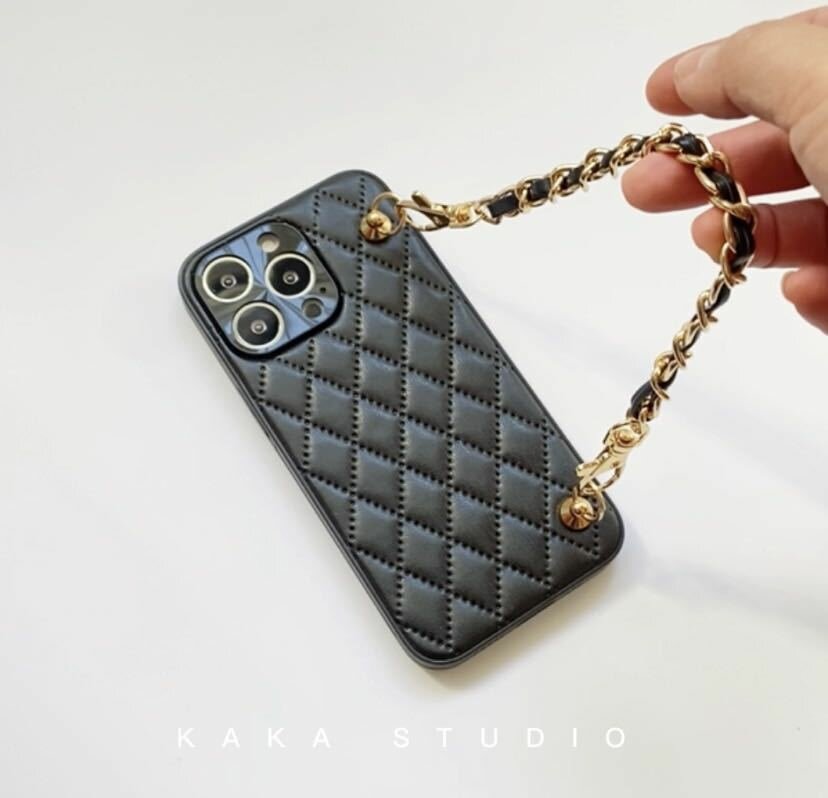 2026 Последняя модель Совместимый новый кроссбоди чехол для Apple 14, чехол для iPhone 14 Pro с алмазным узором, стиль Chanel, 16 Pro, ремешок, полное покрытие