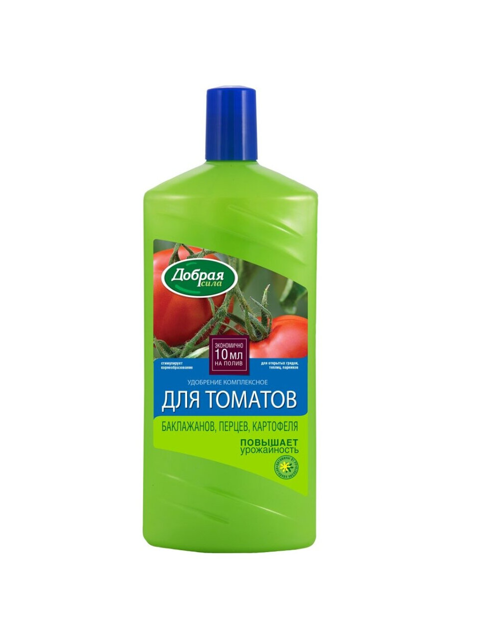 Удобрение Овощное №2, для томатов, баклажанов и перца, органоминеральное, жидкость, 1 л, Добрая сила