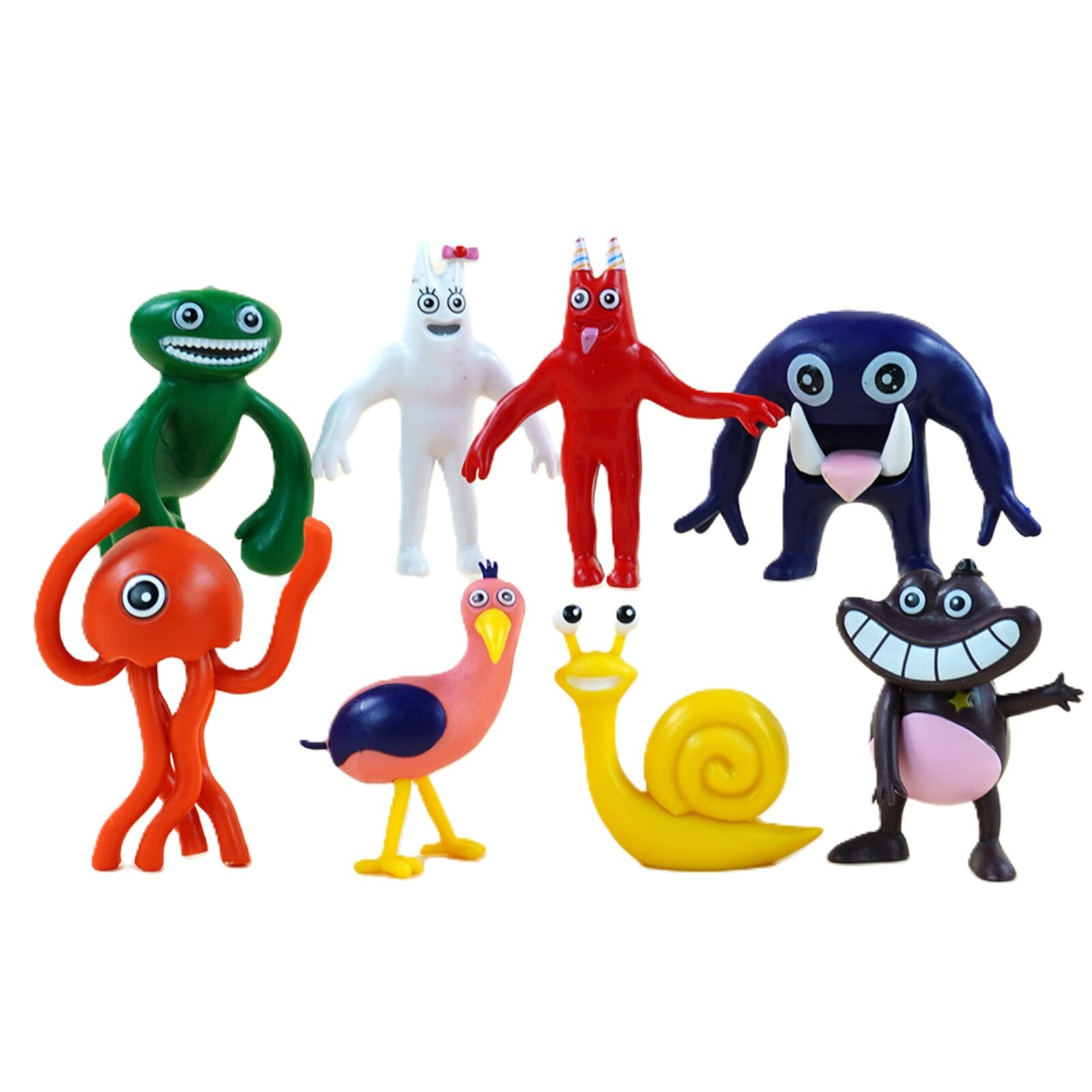 Мерчандайз аниме игры фигурка кукла, серия Сад Бан Бана/8 штук, материал ПВЦ, метод изготовления инжекционное литье, предназначен для детей и энтузиастов анимации и игр, используется для коллекционирования, игры или в качестве настольного украшения