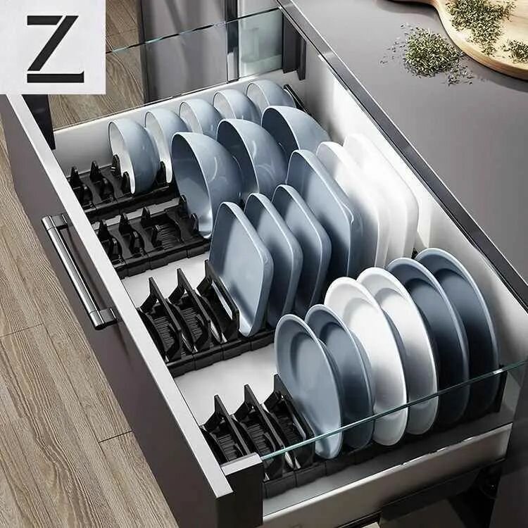 Держатель кухонный для крышек, для сковород, тарелок, кастрюль, 40 см х 8 см х 9 см, 1 шт