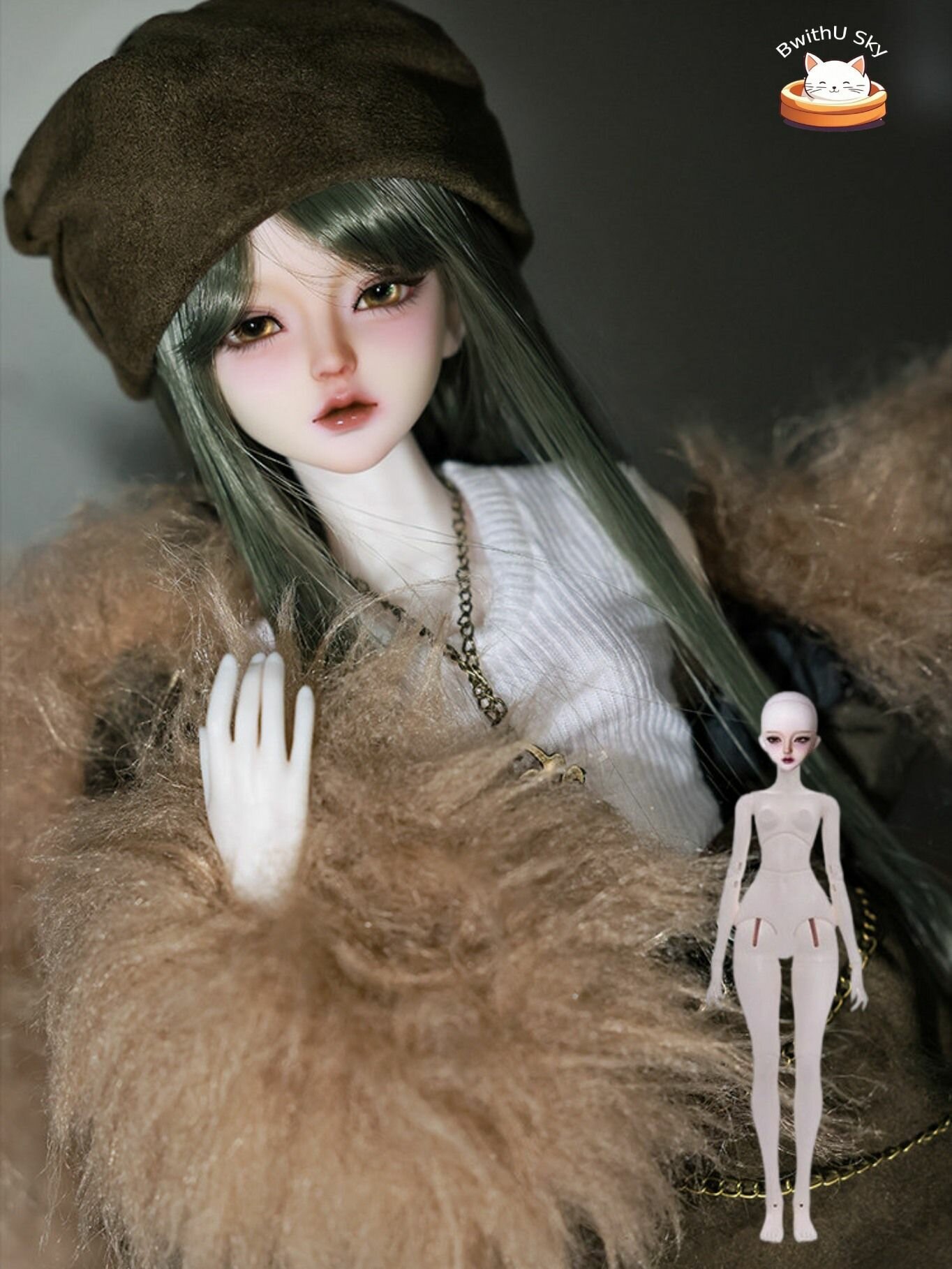 BwithUSky ShuangYa 1/4 BJD Кукла обнаженная кукла с нормальной кожей + макияж в стиле фристайл, без аксессуаров