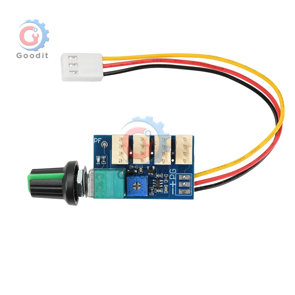 4-полосный 12 В ШИМ-контроллер вентилятора для ПК Max 3A с ручкой управления скоростью для охлаждающих вентиляторов корпуса процессора ПК Компьютерный корпус Сервер 5 В 25 кГц