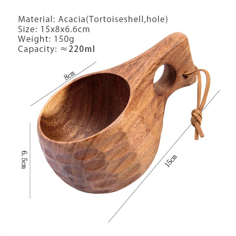 Деревянная кружка из акации Nordic Acacia hole hammer
