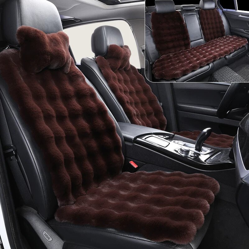 Зимняя накидка на автомобильное сиденье, плюшевая, цельная, из пузырчатого вельвета, утолщенная и уплотненная, новая,
