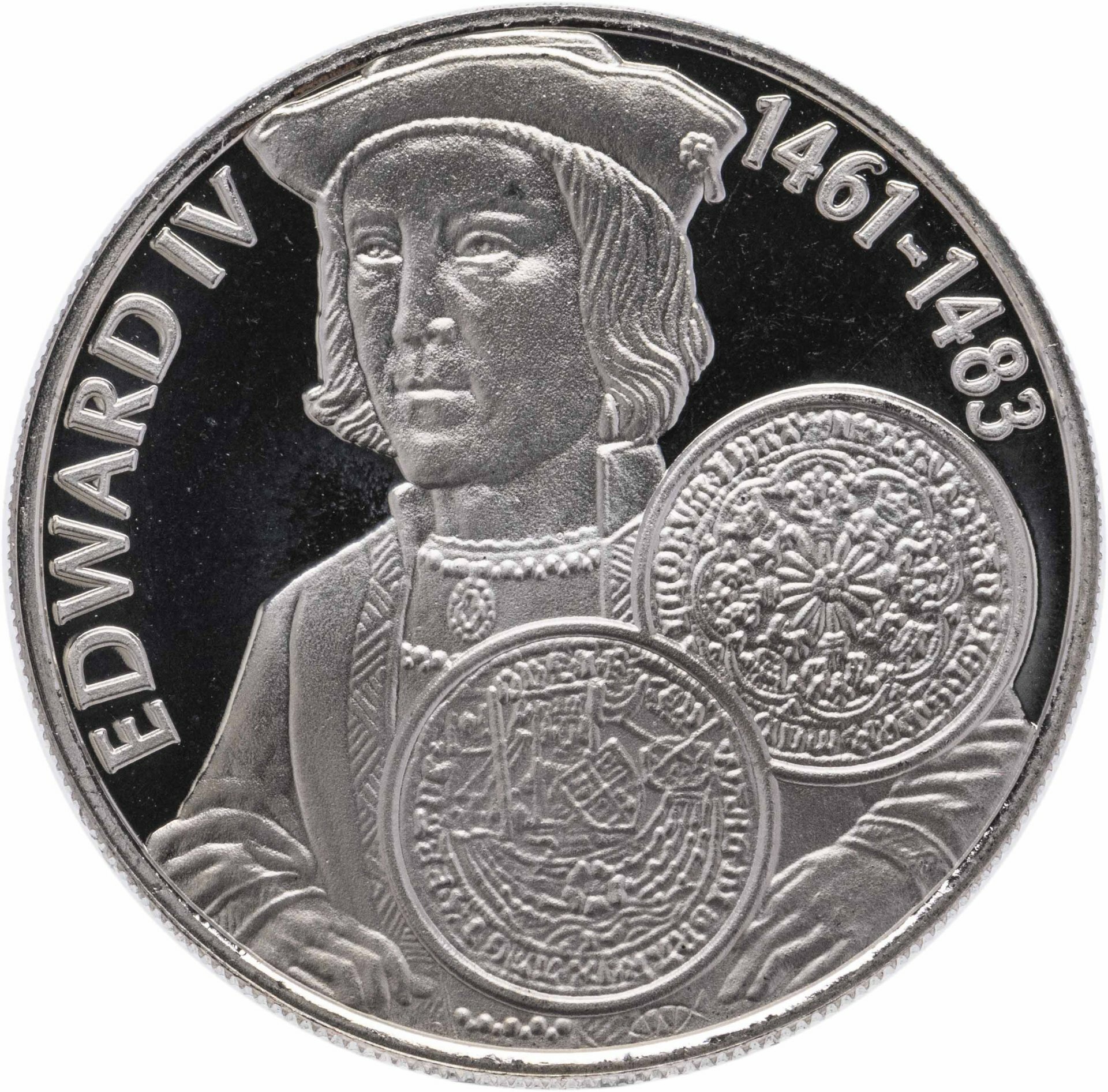 Фолклендские острова 50 пенсов pence 2001 Эдуард IV, Мельхиор медь-никель, в сохранности BUNC