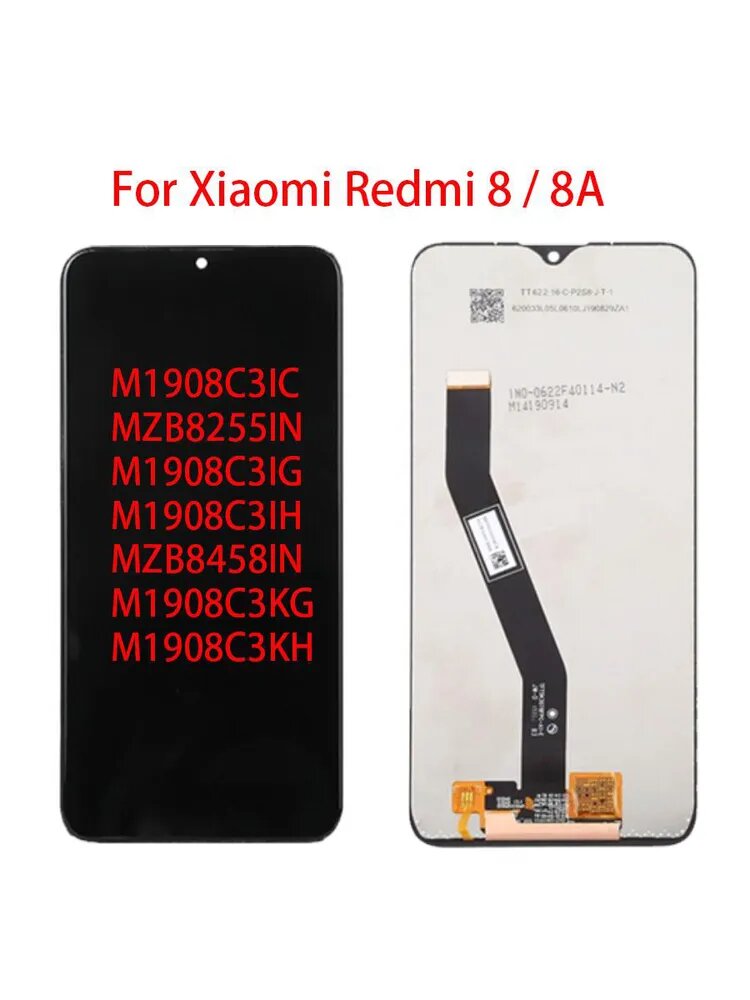 Дисплей на Xiaomi Redmi 8 8A в сборе с тачскрином Черны