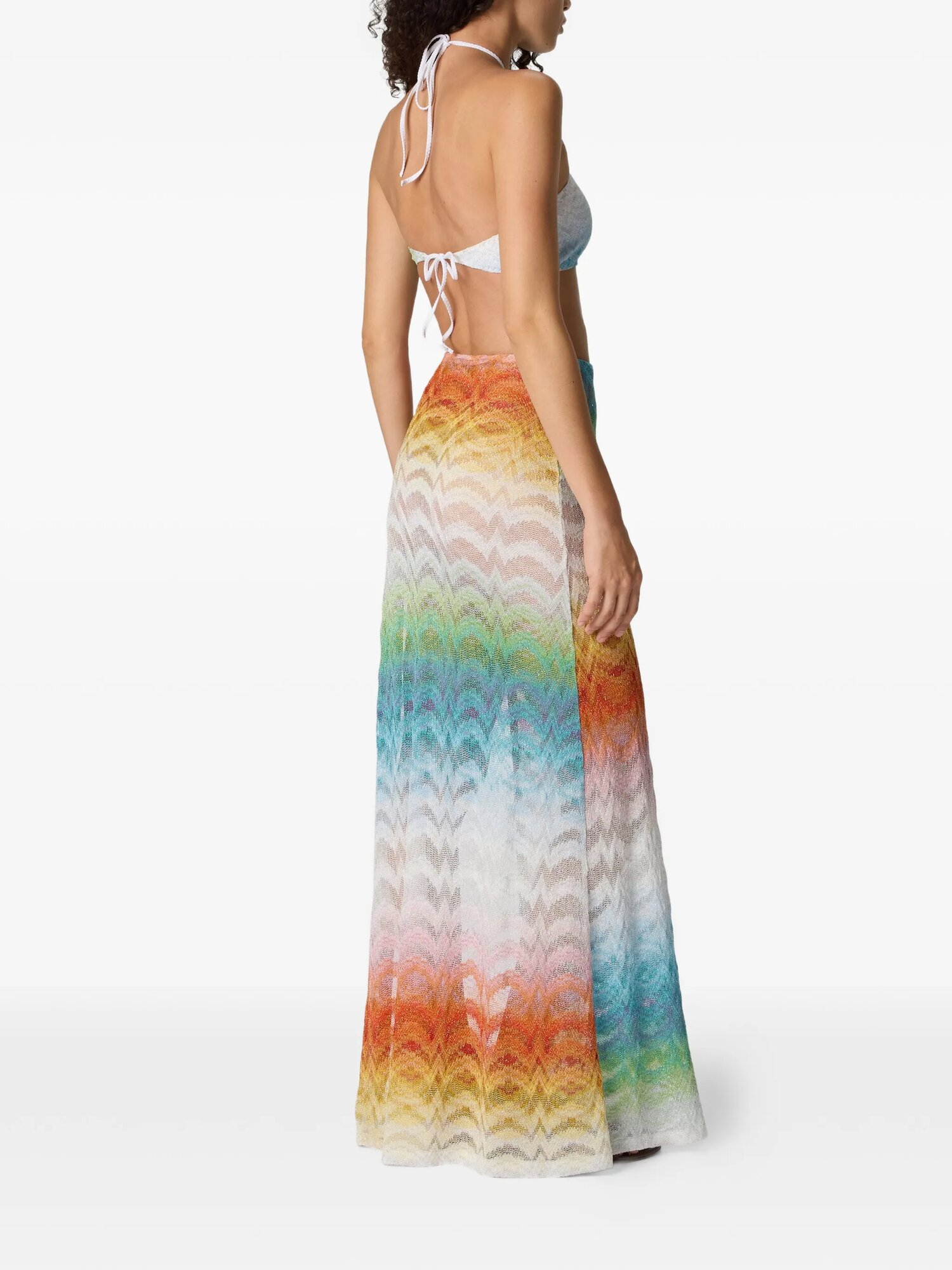 Юбка Missoni Chevron-pattern beach skirt, размер 44, white — фото 1
