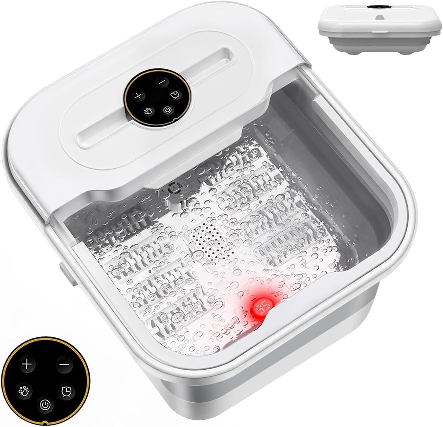 Складное ведро для ванночки для ног с постоянным температурным нагревом, портативная ванночка для мытья ног, массажная ванночка для здоровья