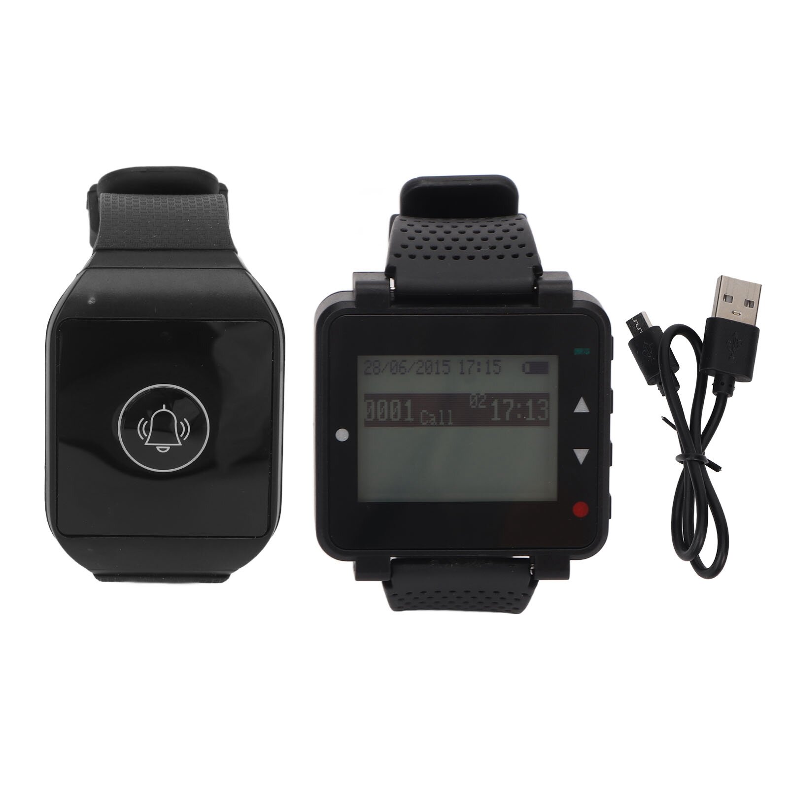 Беспроводные часы для сиделки 1 к 1 RF Беспроводная технология Съемная перезаряжаемая батарея Водонепроницаемые часы для сиделки