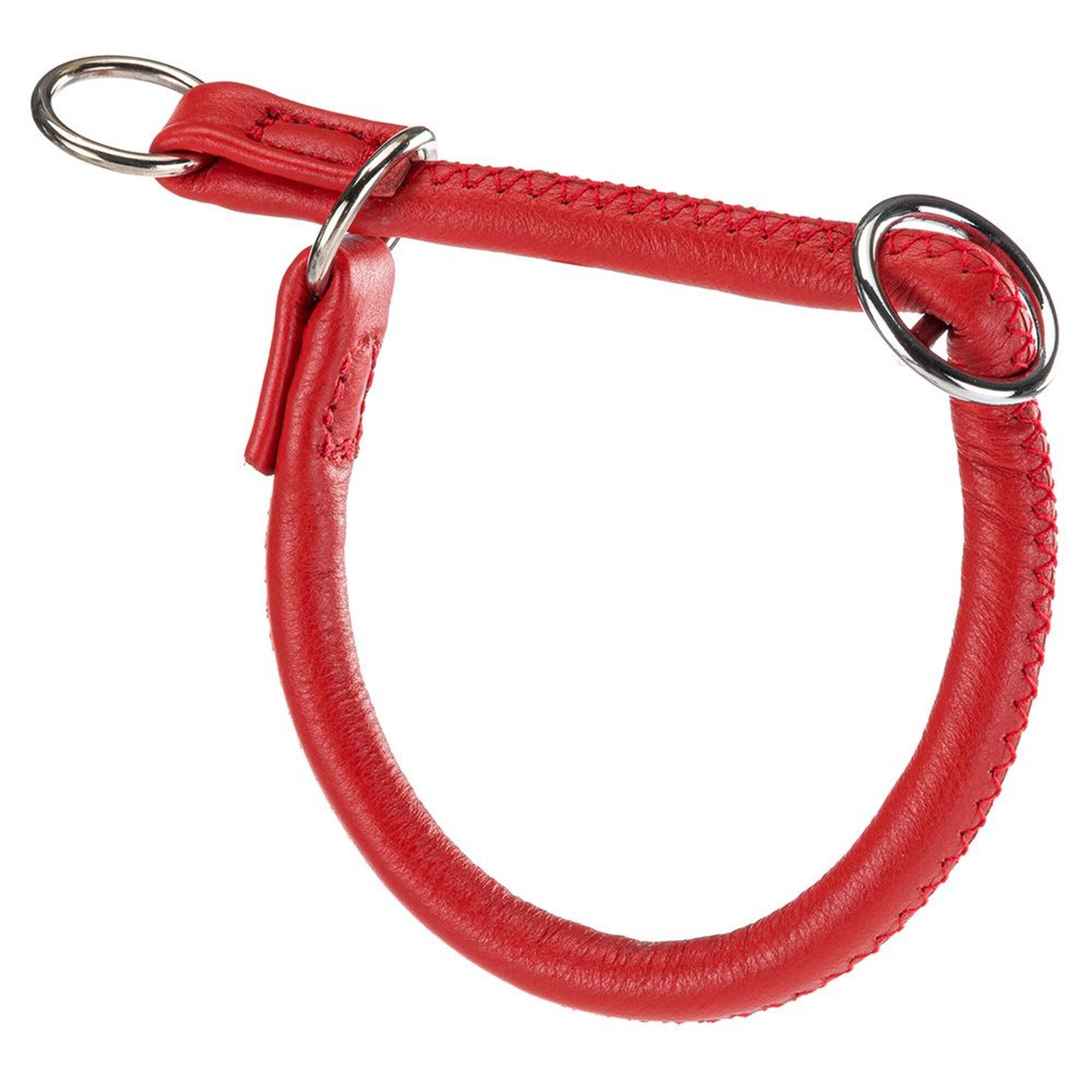 Ошейник-полуудавка Ferplast VOGUE CORD CS10/35 из натуральной кожи, красный